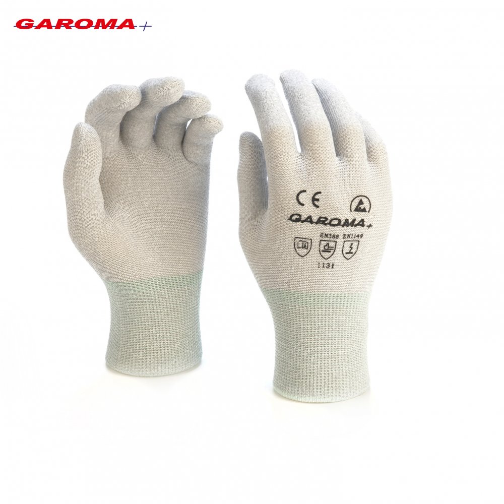 ESD rukavice s uhlíkovým vláknem - Povrstvení rukavice: PU konečky ...